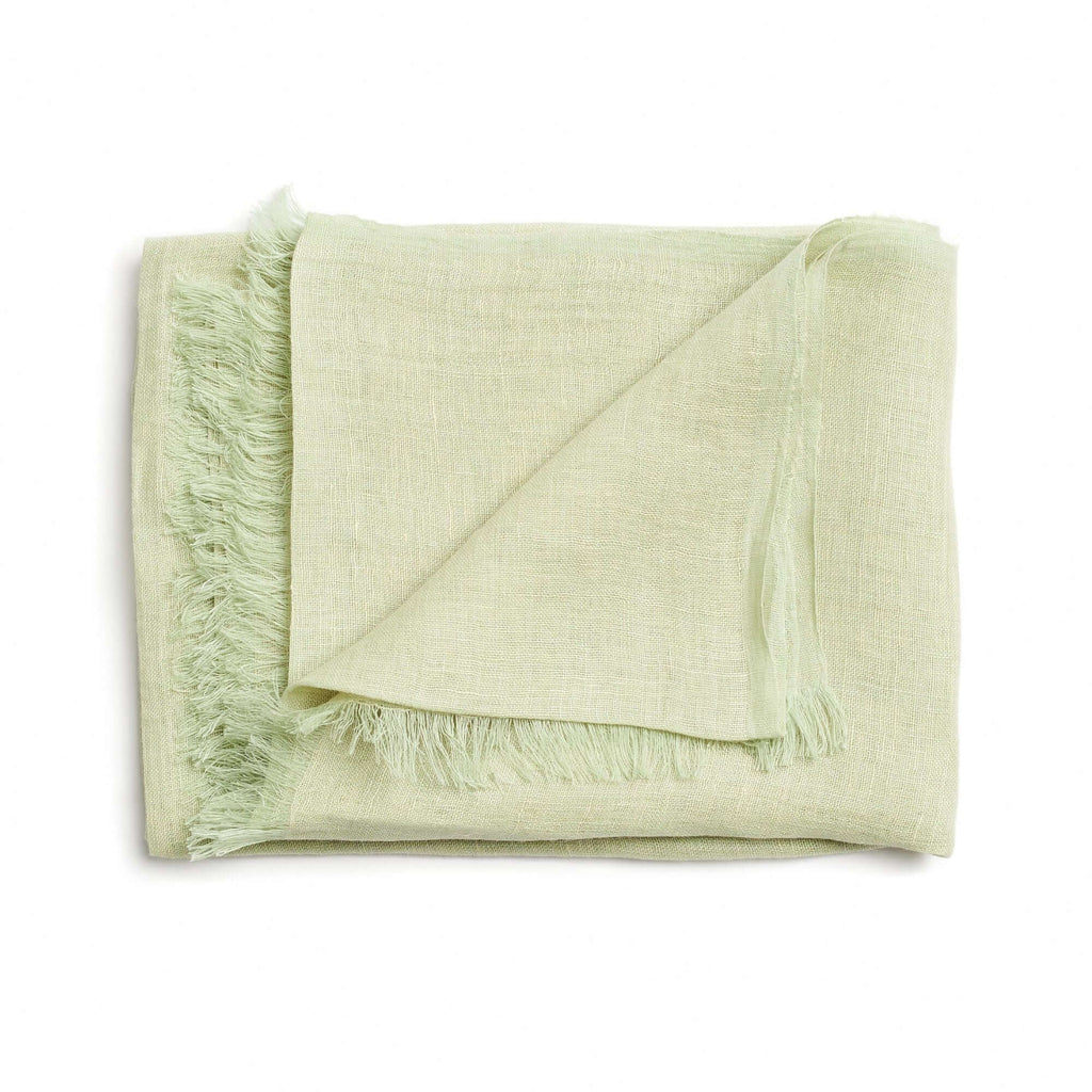 Oat Beige Neutral Hand Woven Soft Linen Silk Scarf – Variously